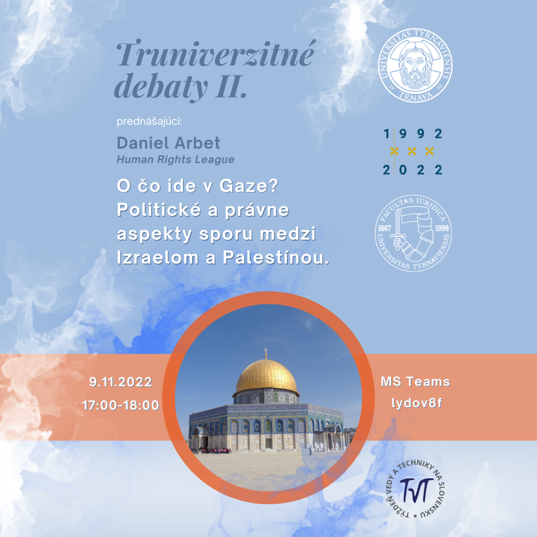 O čo ide v Gaze? | Trnavská univerzita v Trnave | TRUNI